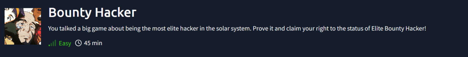 TryHackMe: Bounty Hacker - Complete Walkthrough