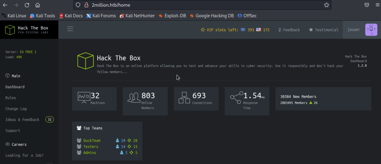 HackTheBox: TwoMillion - Complete Walkthrough (Guided Mode)