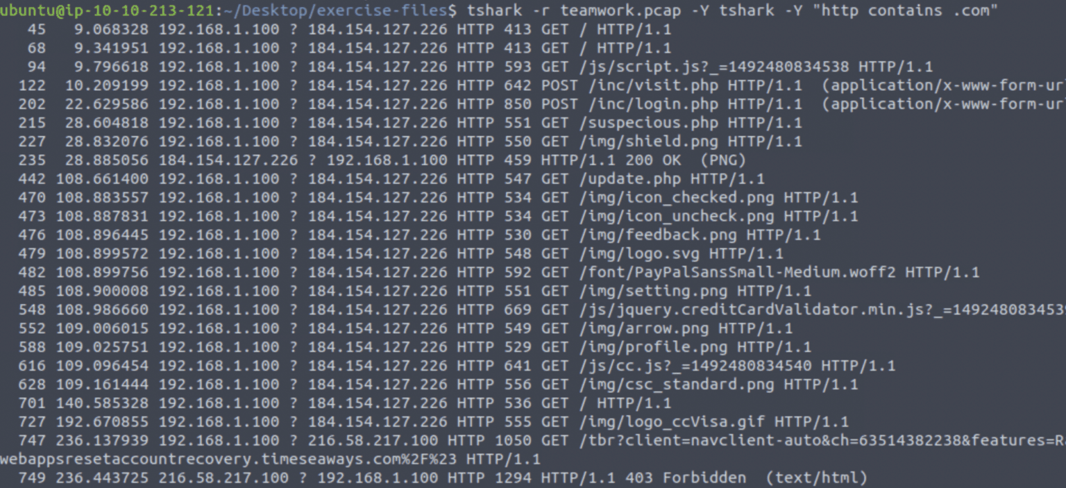TryHackMe: TShark Challenge 1: Teamwork Walkthrough